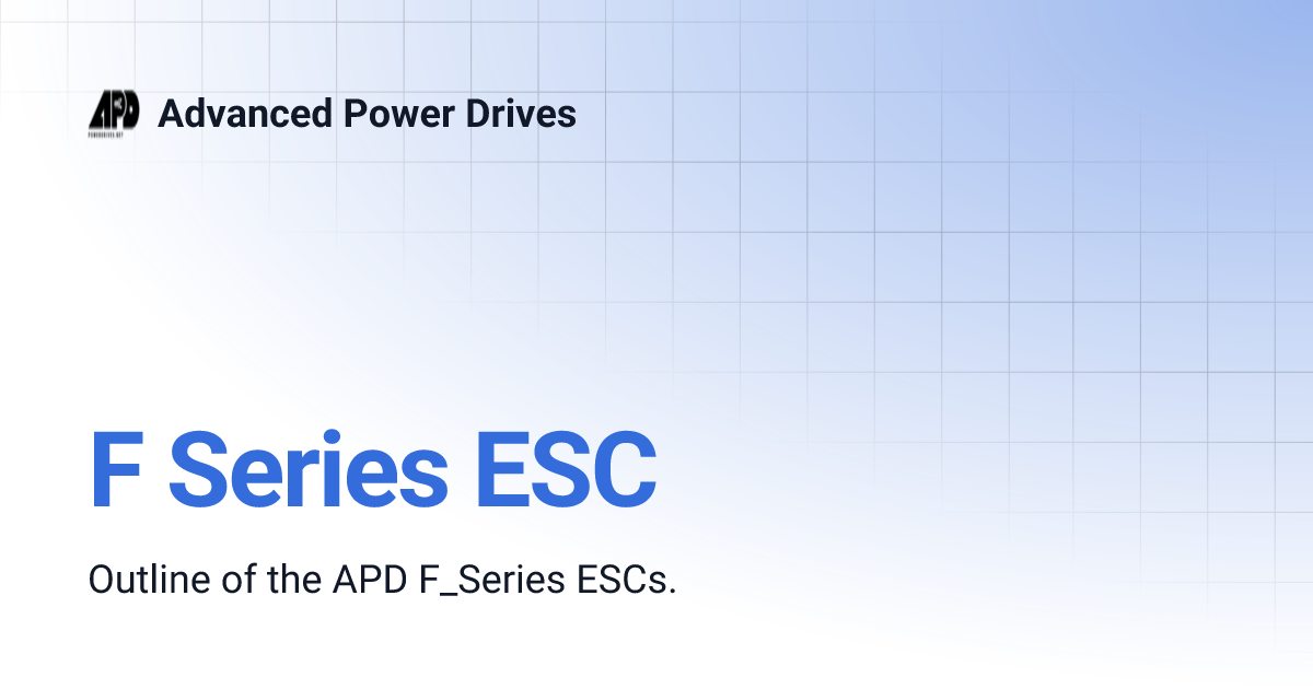 F Series ESC | Advanced Power Drives