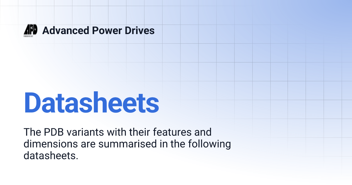 Datasheets | Advanced Power Drives